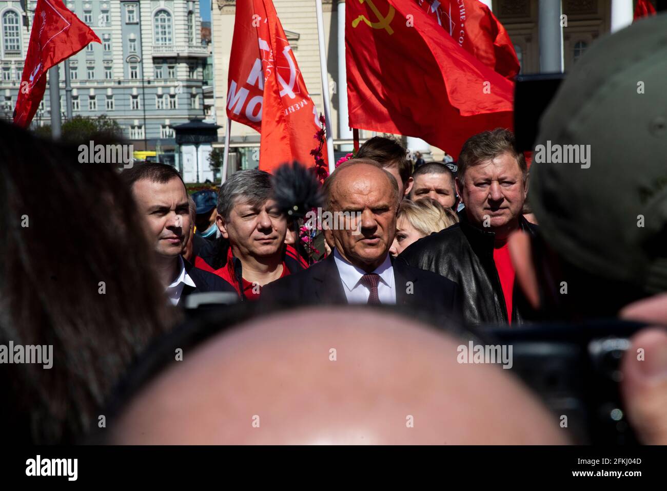 Moscow, Russia. 1st of May, 2021. The Russian Communist Party leaders ...