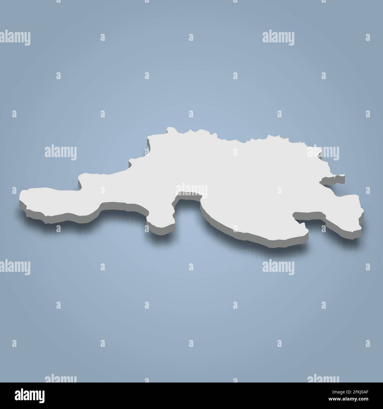 3d isometric map of Jost Van Dyke is an island in British Virgin ...