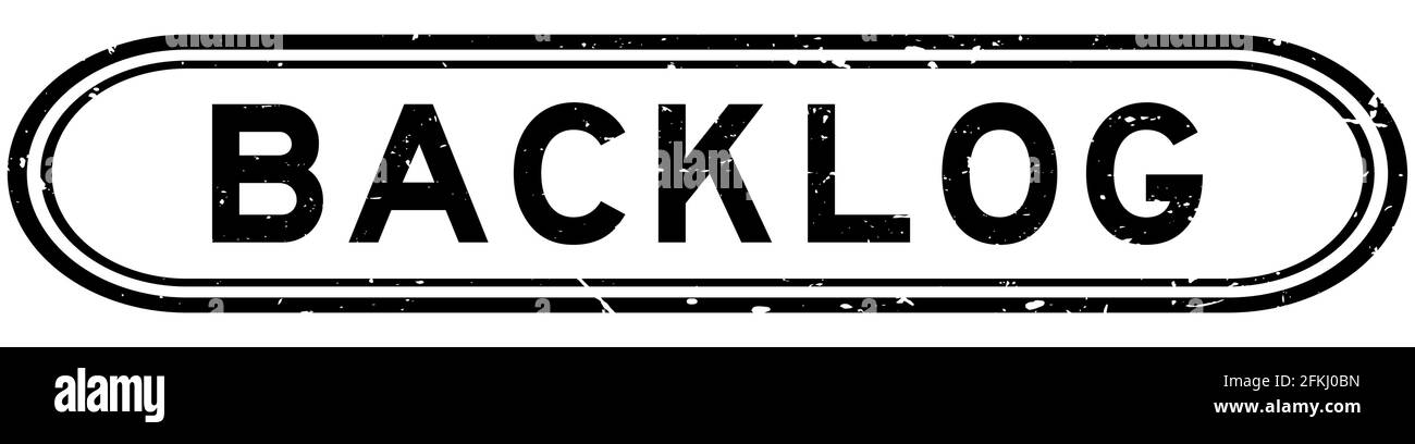 Grunge black backlog word rubber seal stamp on white background Stock ...
