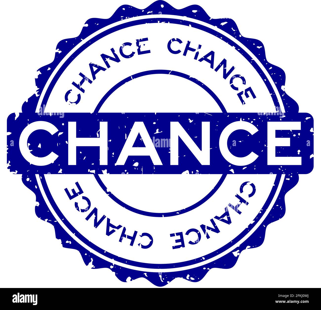 Grunge blue chance word round rubber seal stamp on white background Stock Vector Image & Art - Alamy