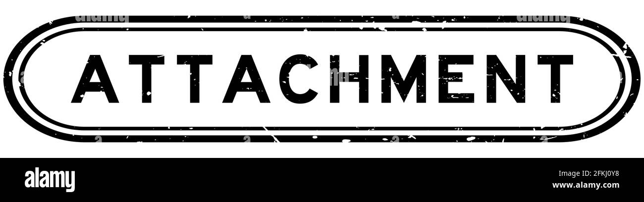 Grunge black attachment word rubber seal stamp on white background ...