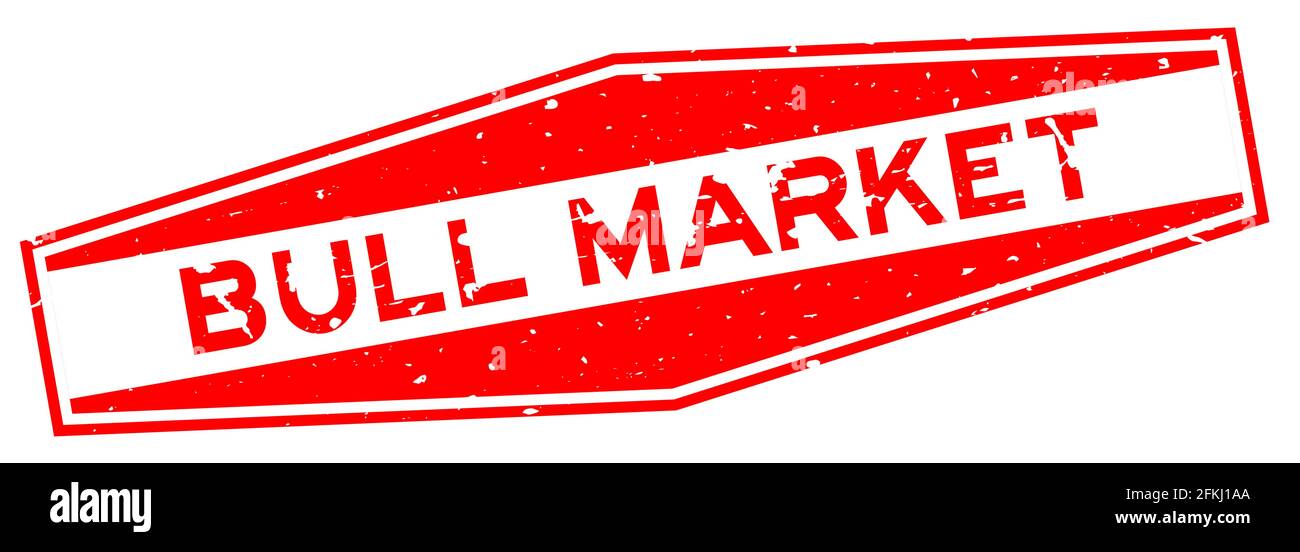 Grunge red bull market word hexagon rubber seal stamp on white background Stock Vector Image ...