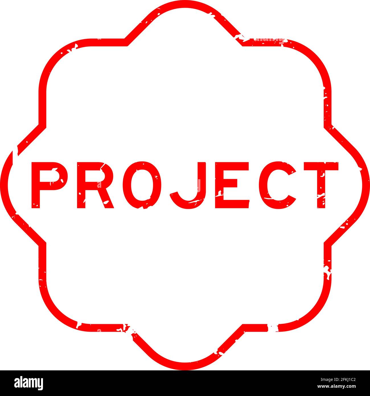 Grunge red project word rubber seal stamp on white background Stock ...