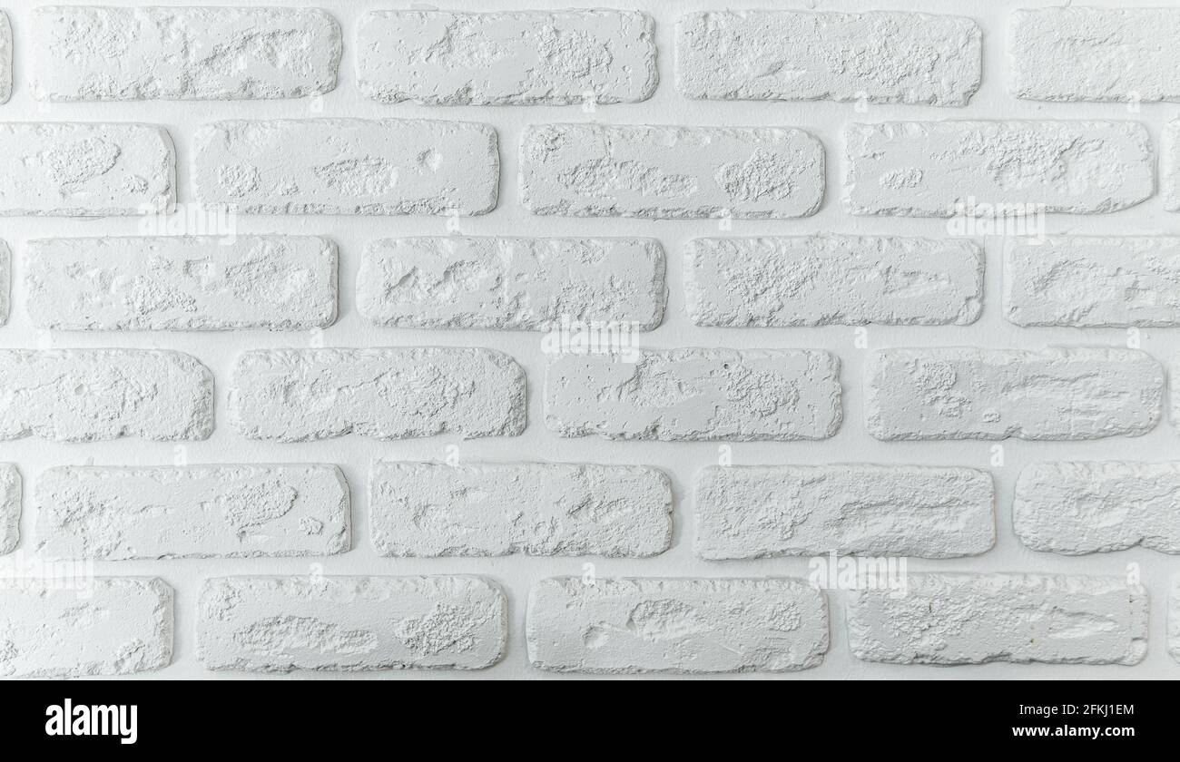 Modern white brick wall texture for background Stock Photo - Alamy