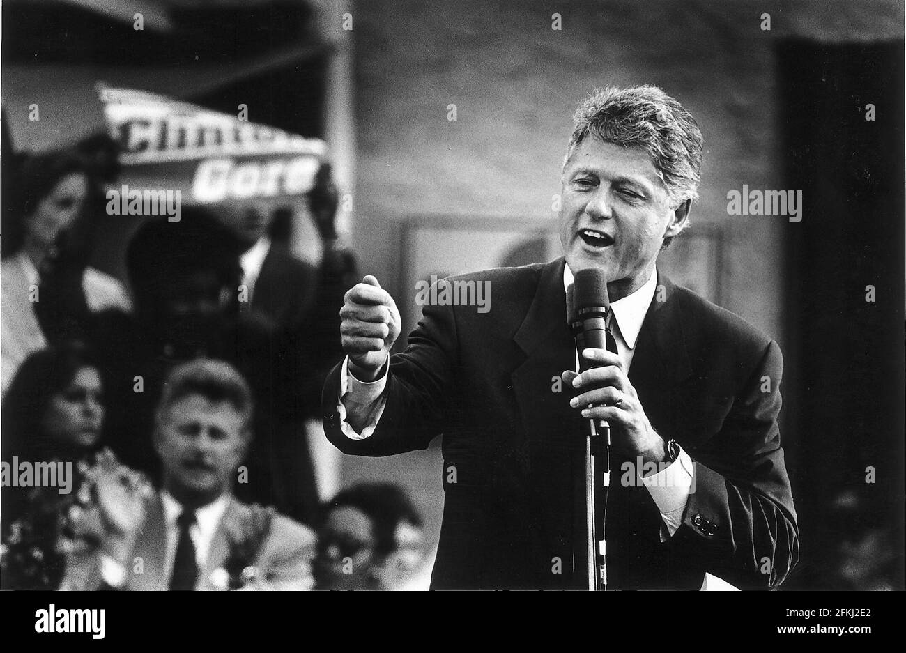 Bill clinton at the Black and White Stock Photos & Images - Alamy