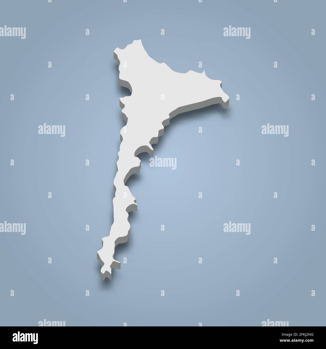3d isometric map of Ko Samet is an island in Thailand, isolated vector ...