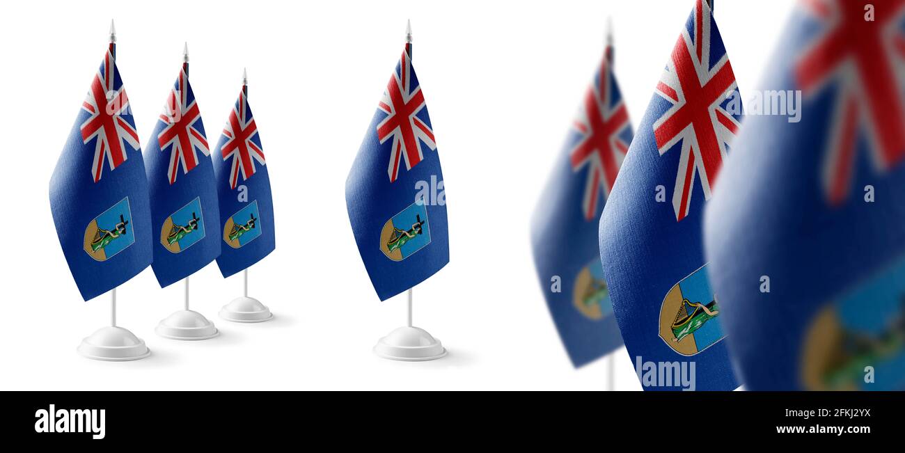 Set of Montserrat national flags on a white background Stock Photo - Alamy