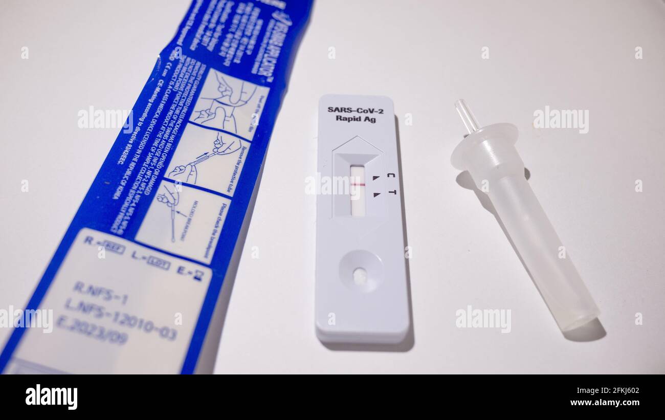 Negative COVID-19 test result obtained with rapid antigen test at home ...