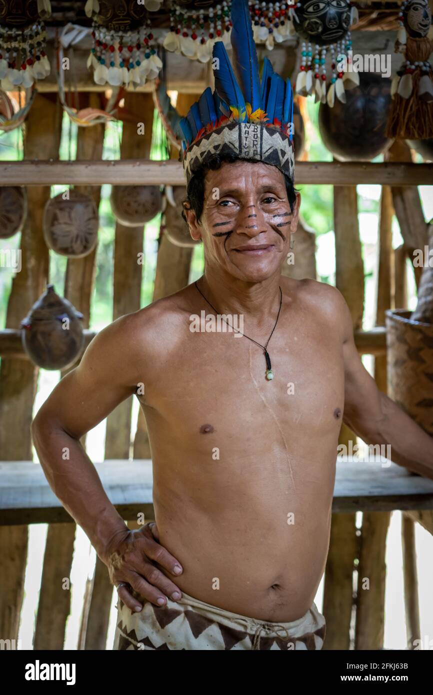 Indigenous Bora Tribe of the Peruvian Amazon Stock Photo - Alamy