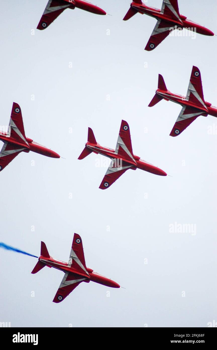 Red Arrows display team Stock Photo - Alamy