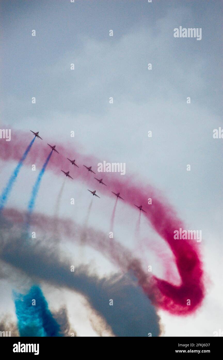 Red Arrows display team Stock Photo - Alamy