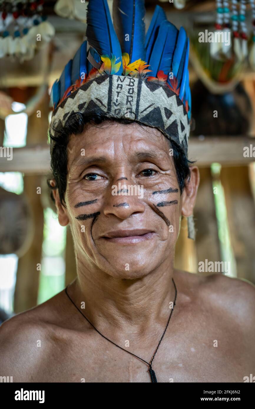 Indigenous Bora Tribe of the Peruvian Amazon Stock Photo - Alamy