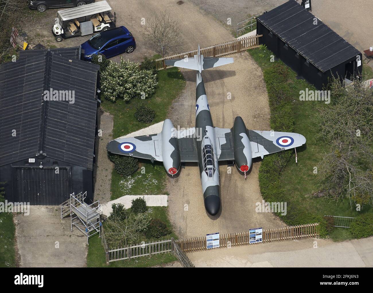 RAF Defford's last Gloster Meteor back on loan Stock Photo - Alamy