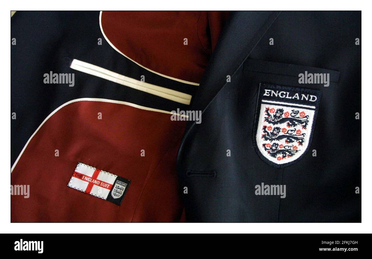 James Sherwood wears the England Football teams smart suit for the ...