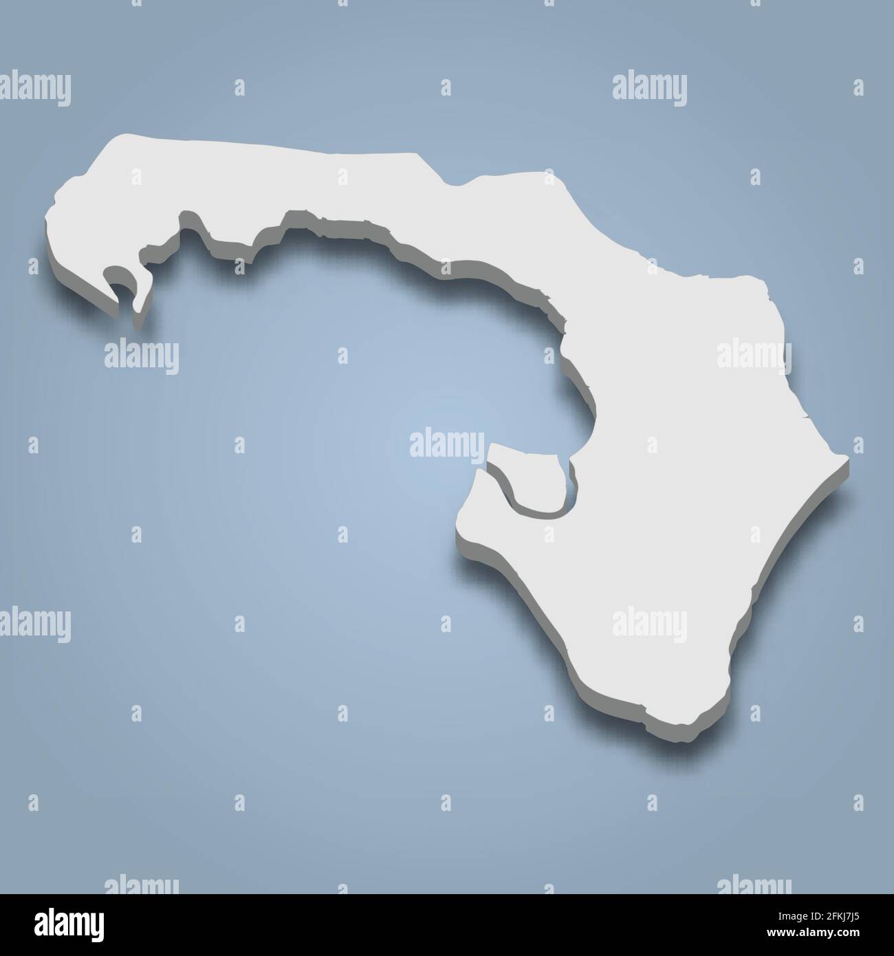 3d isometric map of Little St. Simons is an island in Golden Isles ...
