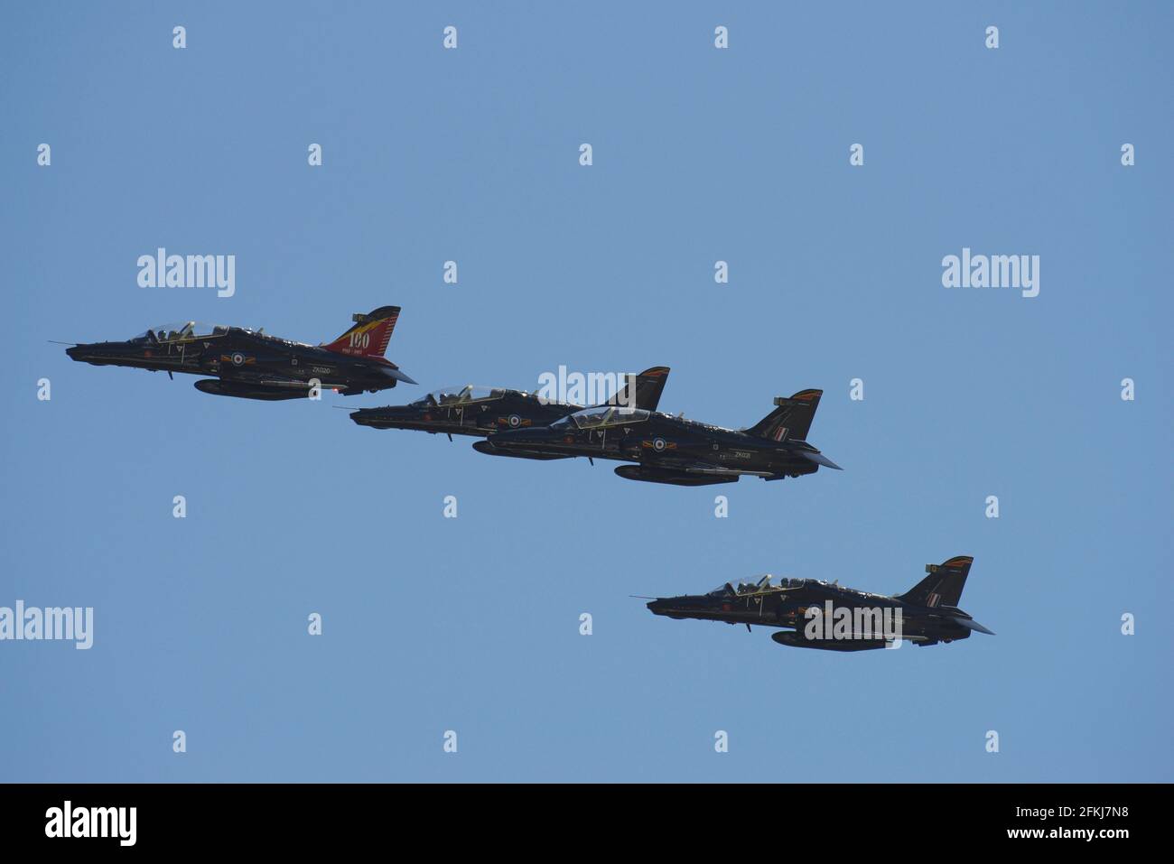 Formation of four BAe Hawk T2 aircraft Stock Photo - Alamy