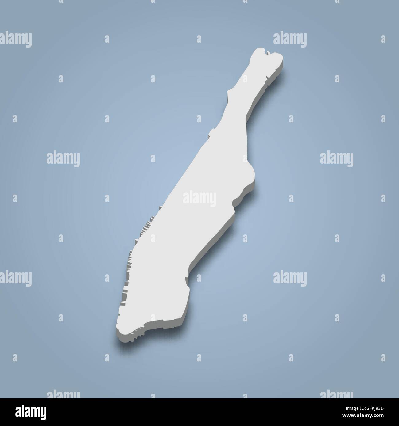 3d isometric map of Manhattan is an island in New York, isolated vector ...