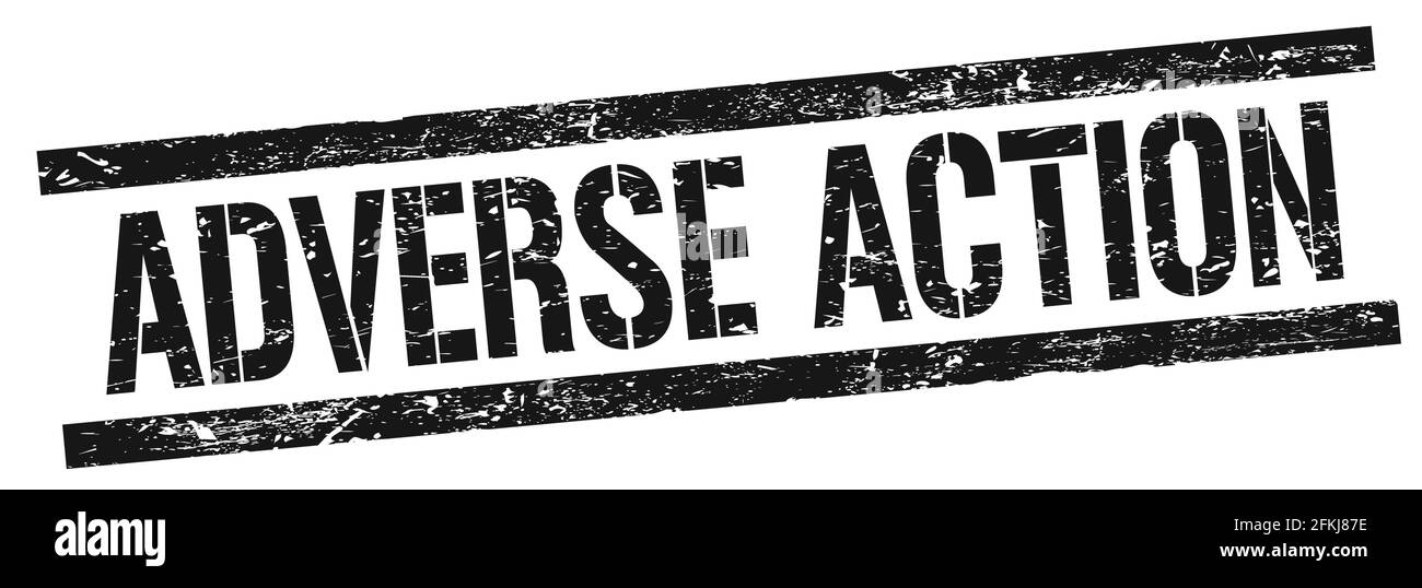 Adverse action stamp Black and White Stock Photos & Images - Alamy