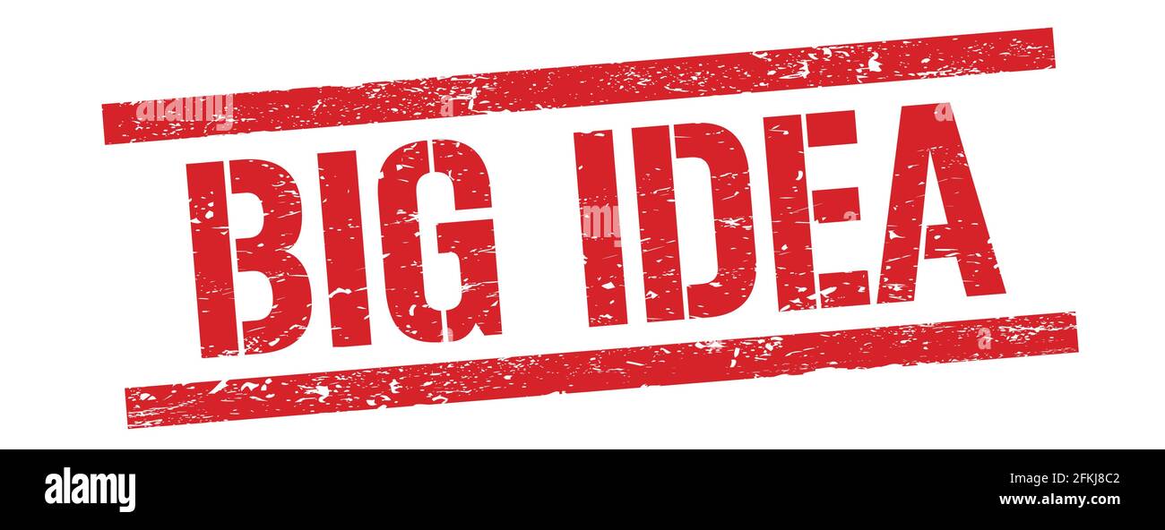 BIG IDEA text on red grungy rectangle stamp sign Stock Photo - Alamy