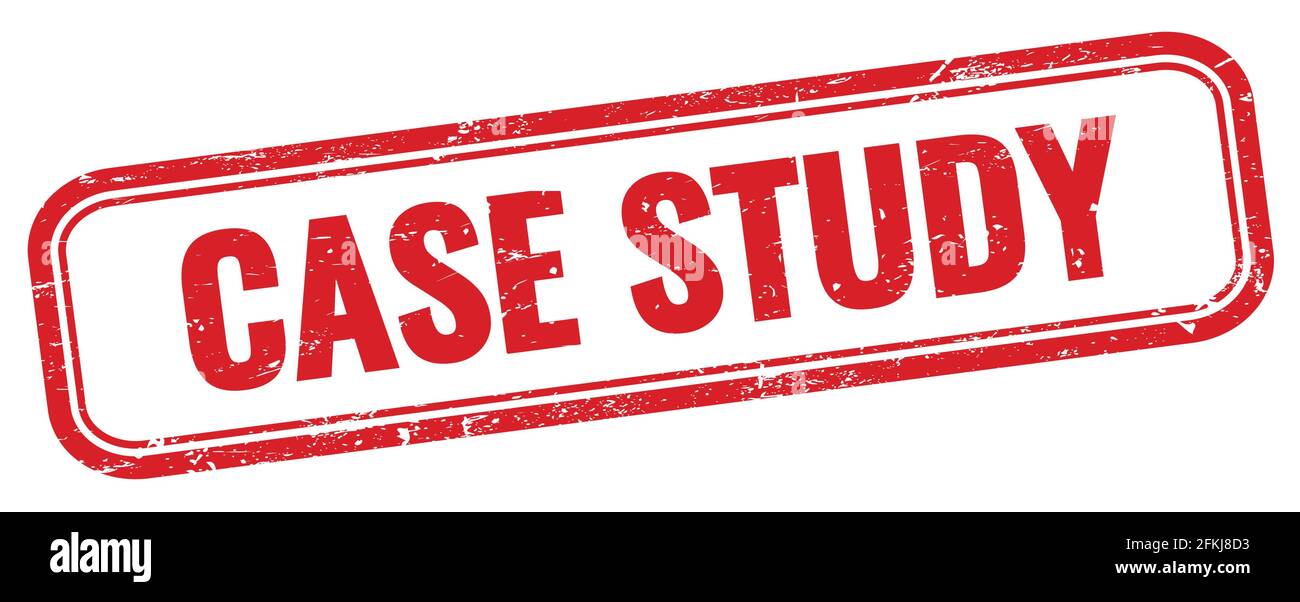 CASE STUDY text on red grungy rectangle stamp Stock Photo - Alamy