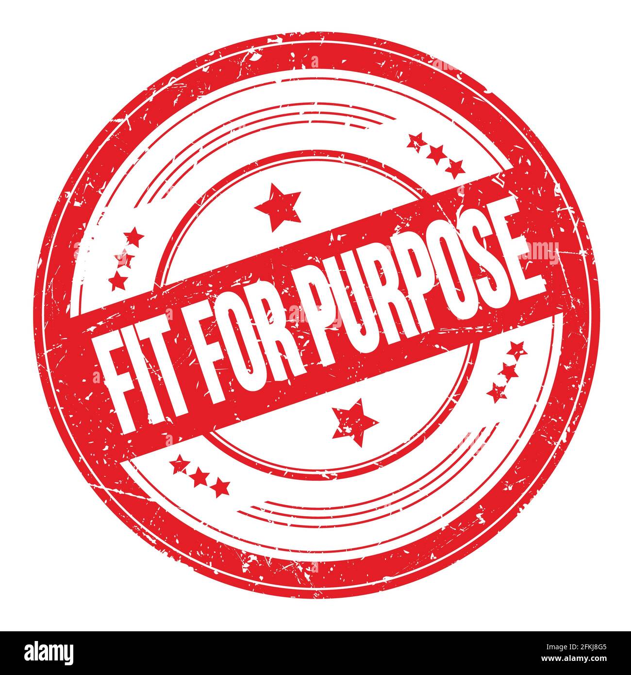 FIT FOR PURPOSE text on red round grungy texture stamp Stock Photo - Alamy