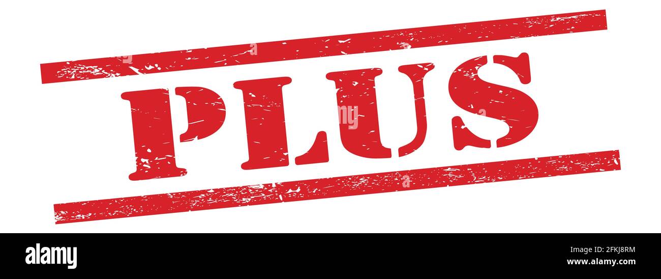 Plus text on red hi-res stock photography and images - Alamy