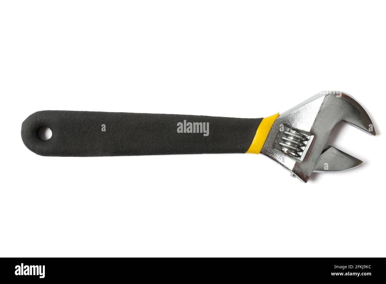 Adjustable spanner isolated on white background Stock Photo - Alamy