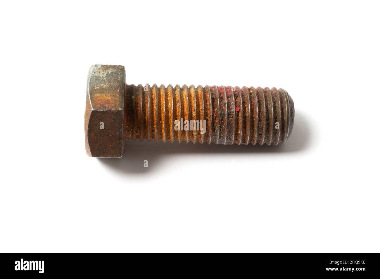 Rusty bolt isolated on white Stock Photo - Alamy