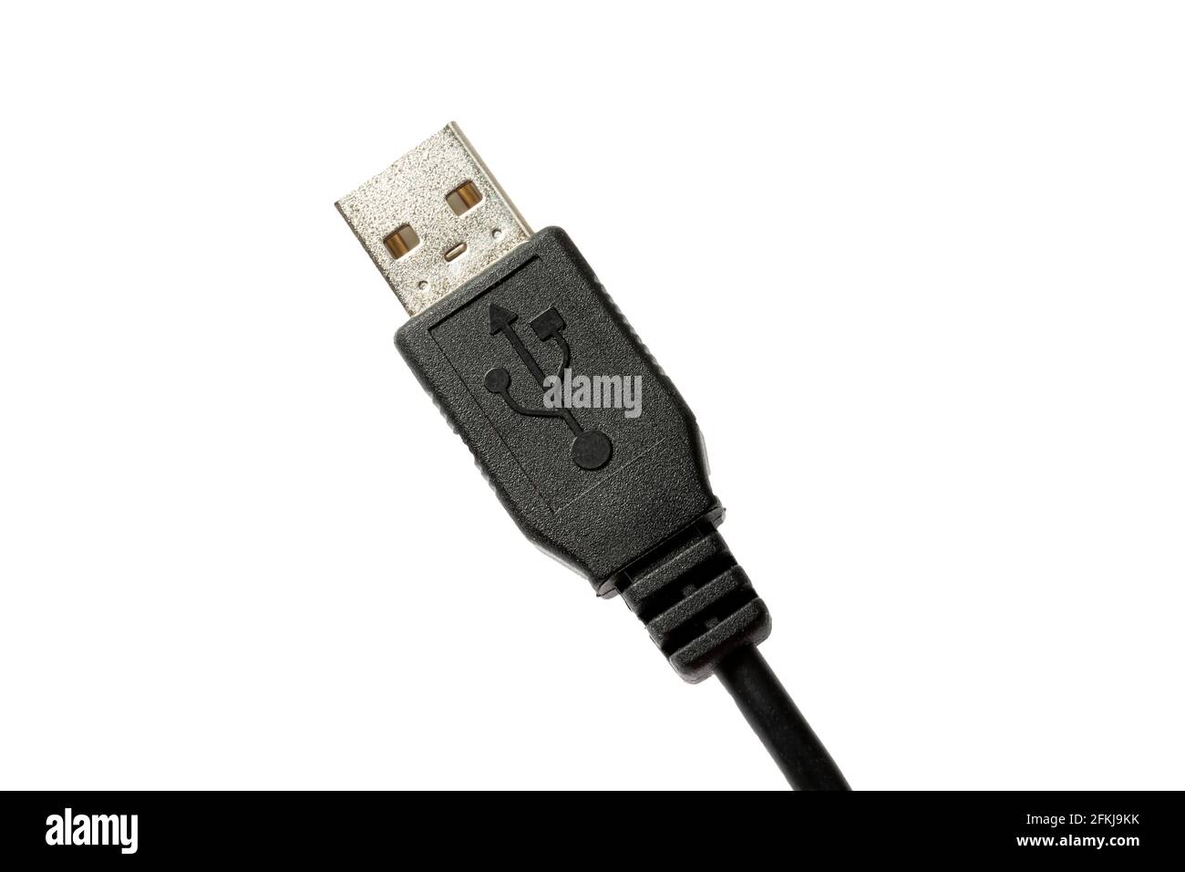USB cable isolated on white Stock Photo - Alamy