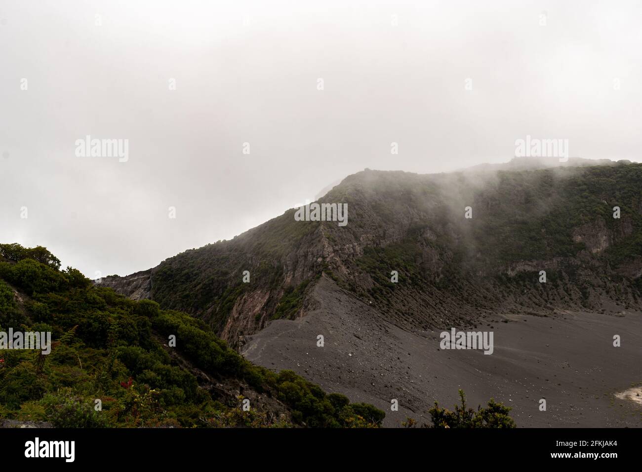 An eerie scenery of a misty mountain in Costa Rica Stock Photo - Alamy