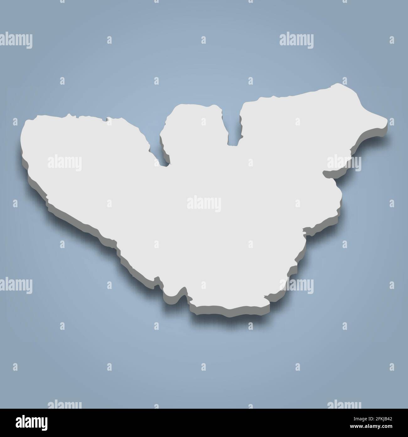 3d isometric map of Moorea is an island in French Polynesia, isolated ...