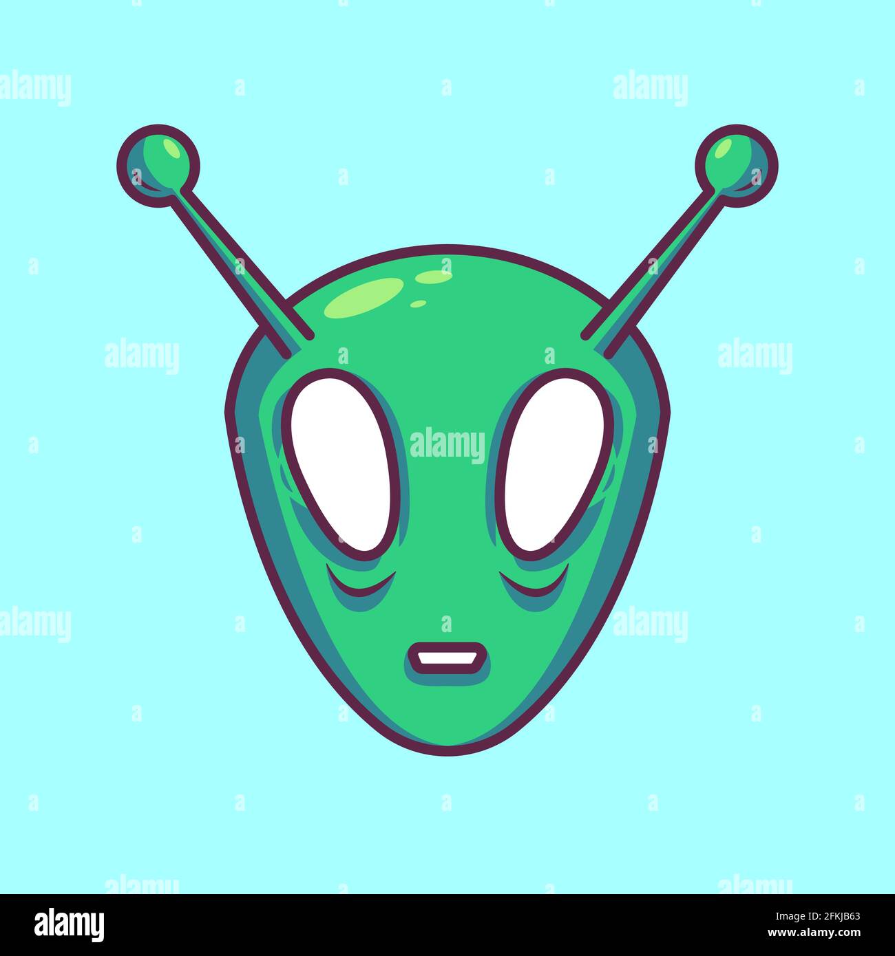 alien cartoon, premium vector illustration Stock Vector Image & Art - Alamy