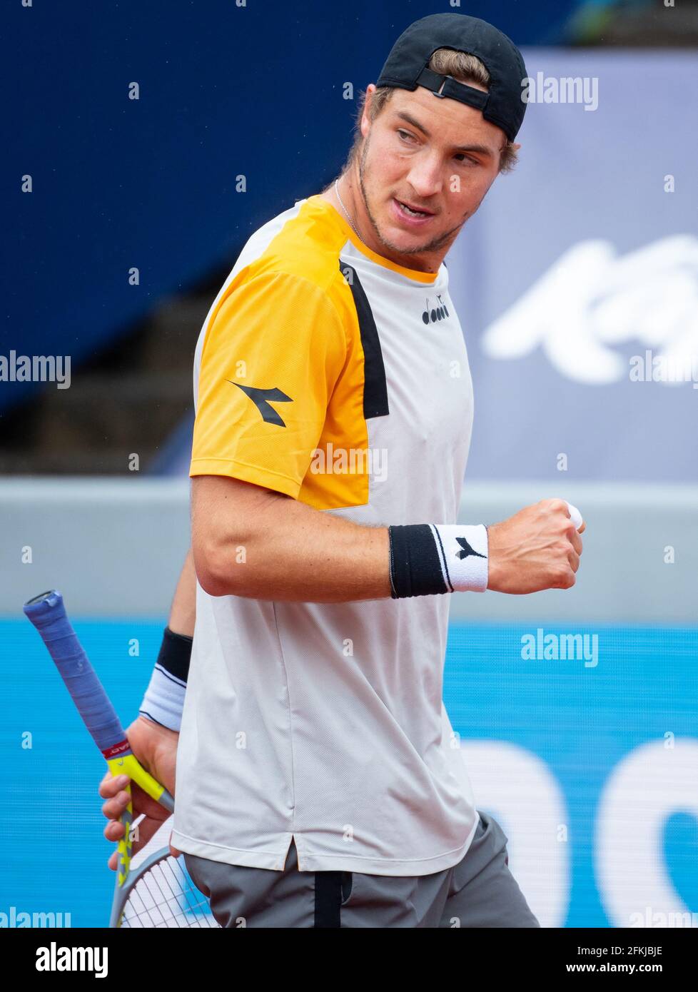 Munich, Germany. 02nd May, 2021. Tennis: ATP Tour - Munich, Singles, Men, Final. Basilashvili ...