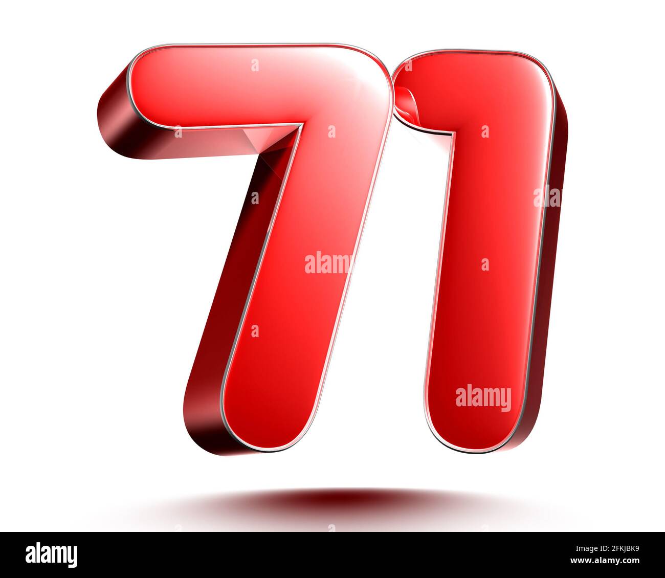 3d number 71 hi-res stock photography and images - Alamy