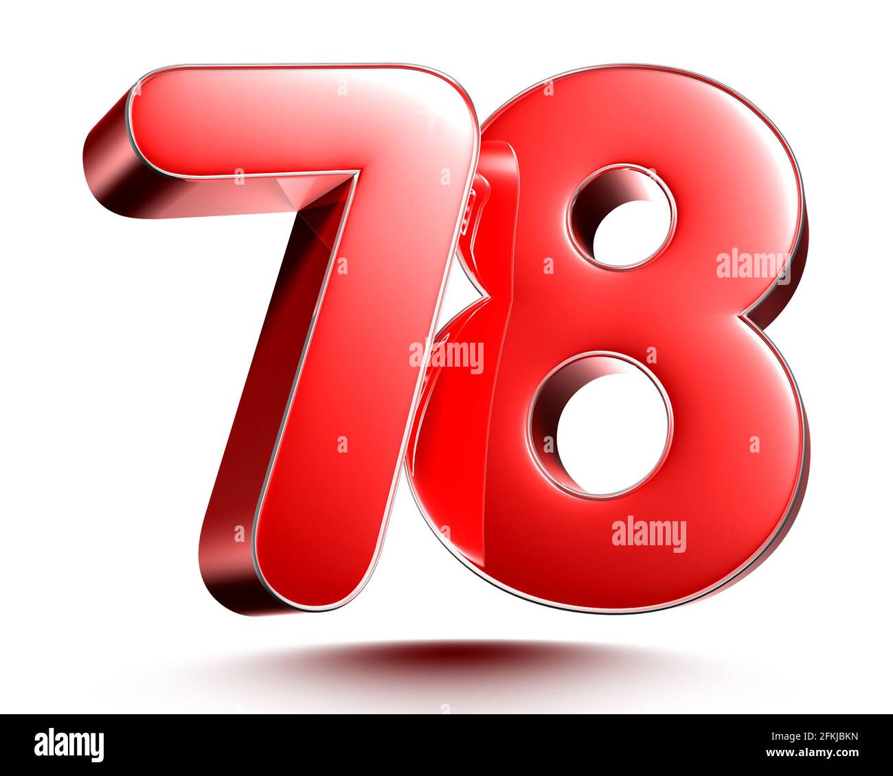 3d number 78 hi-res stock photography and images - Alamy