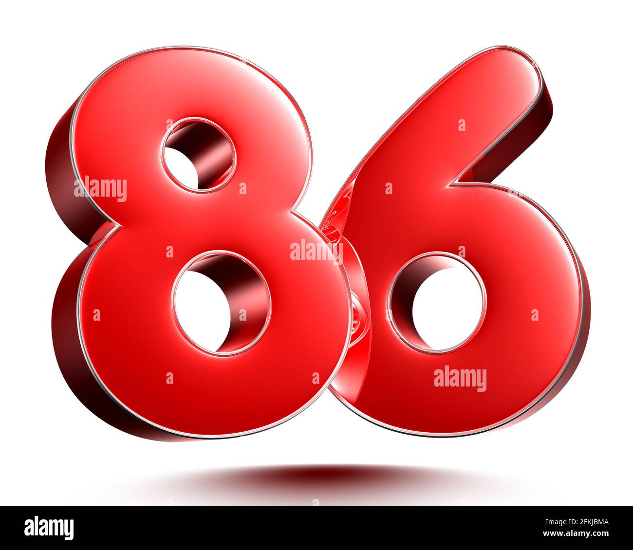 3d number 86 hi-res stock photography and images - Alamy