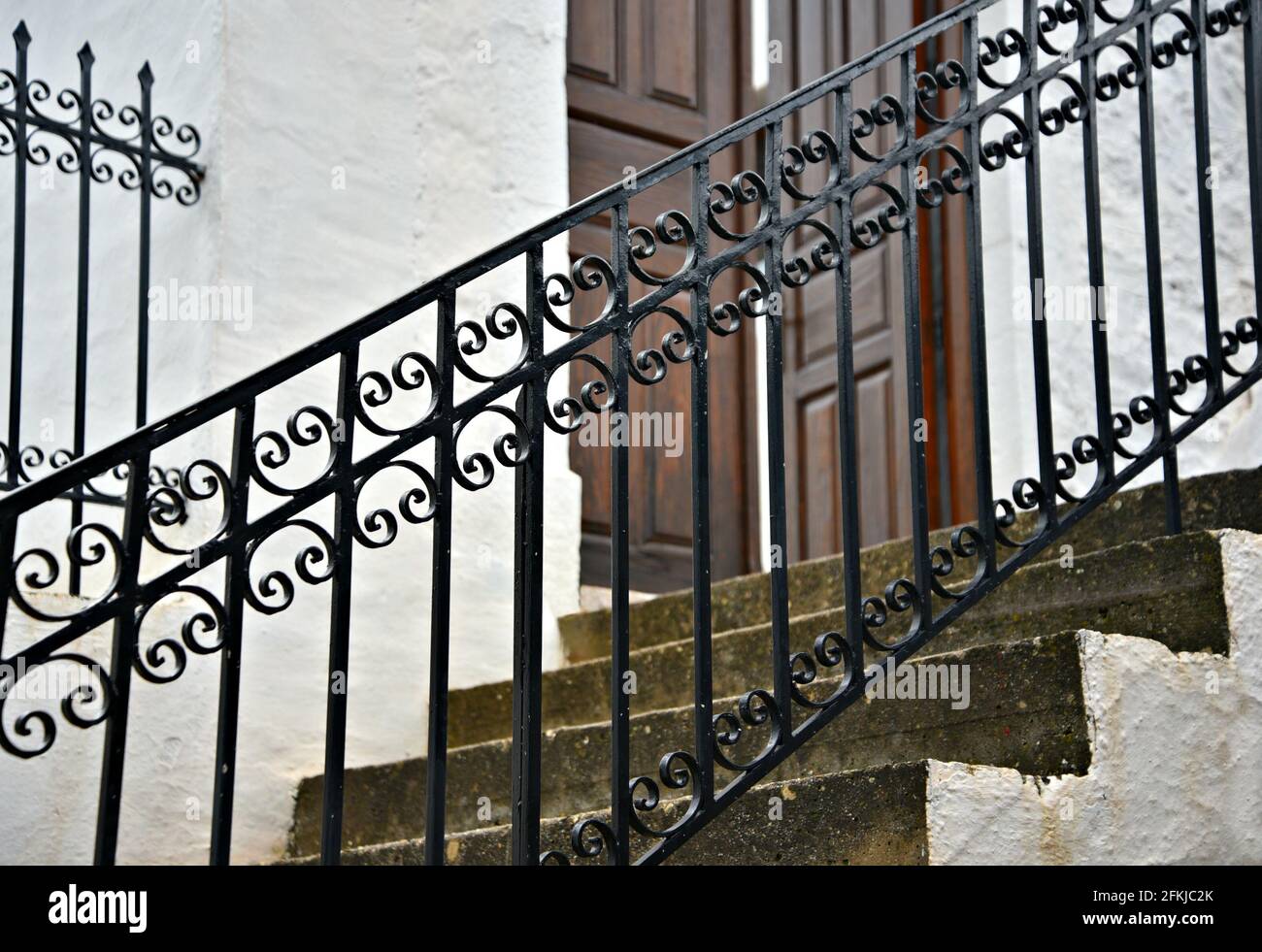 Traditional Greek Orthodox church wooden entrance door and handcrafted ...
