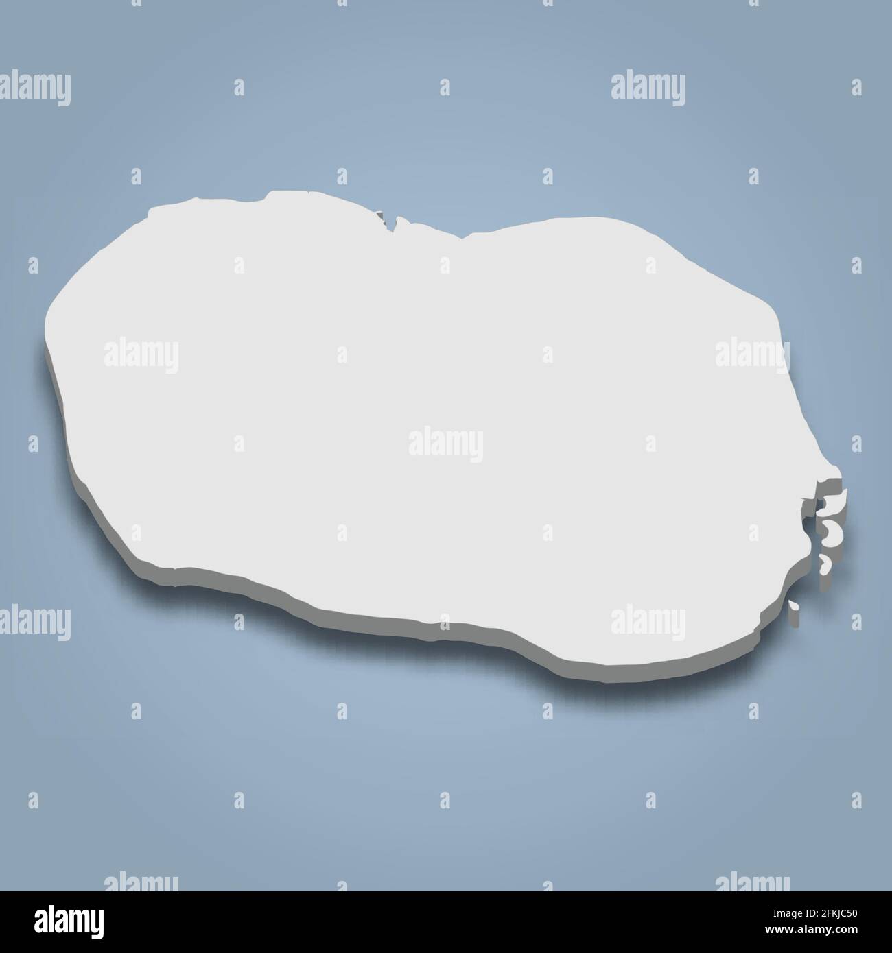 3d isometric map of Rarotonga is an island in Cook Islands, isolated ...