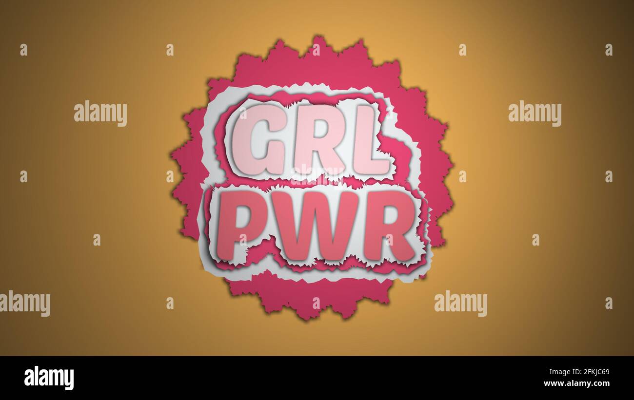 Power girl logo hi-res stock photography and images - Alamy