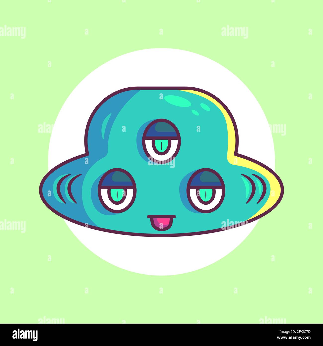 alien cartoon, premium vector illustration Stock Vector Image & Art - Alamy