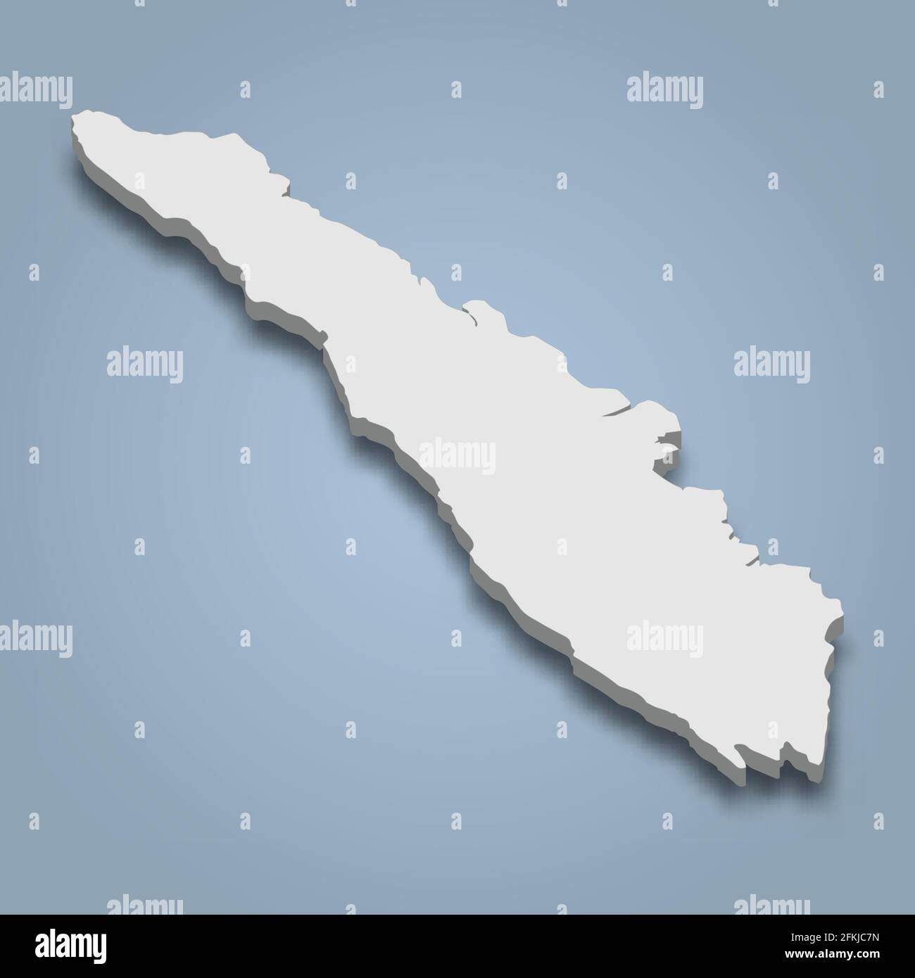 3d isometric map of Sumatra is an island in Indonesia, isolated vector ...