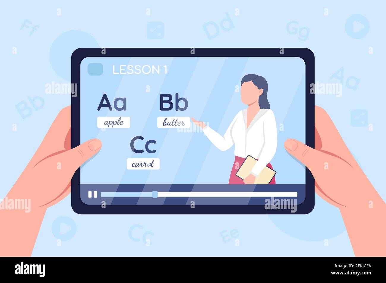 Hands on learning illustration Stock Vector Images - Alamy