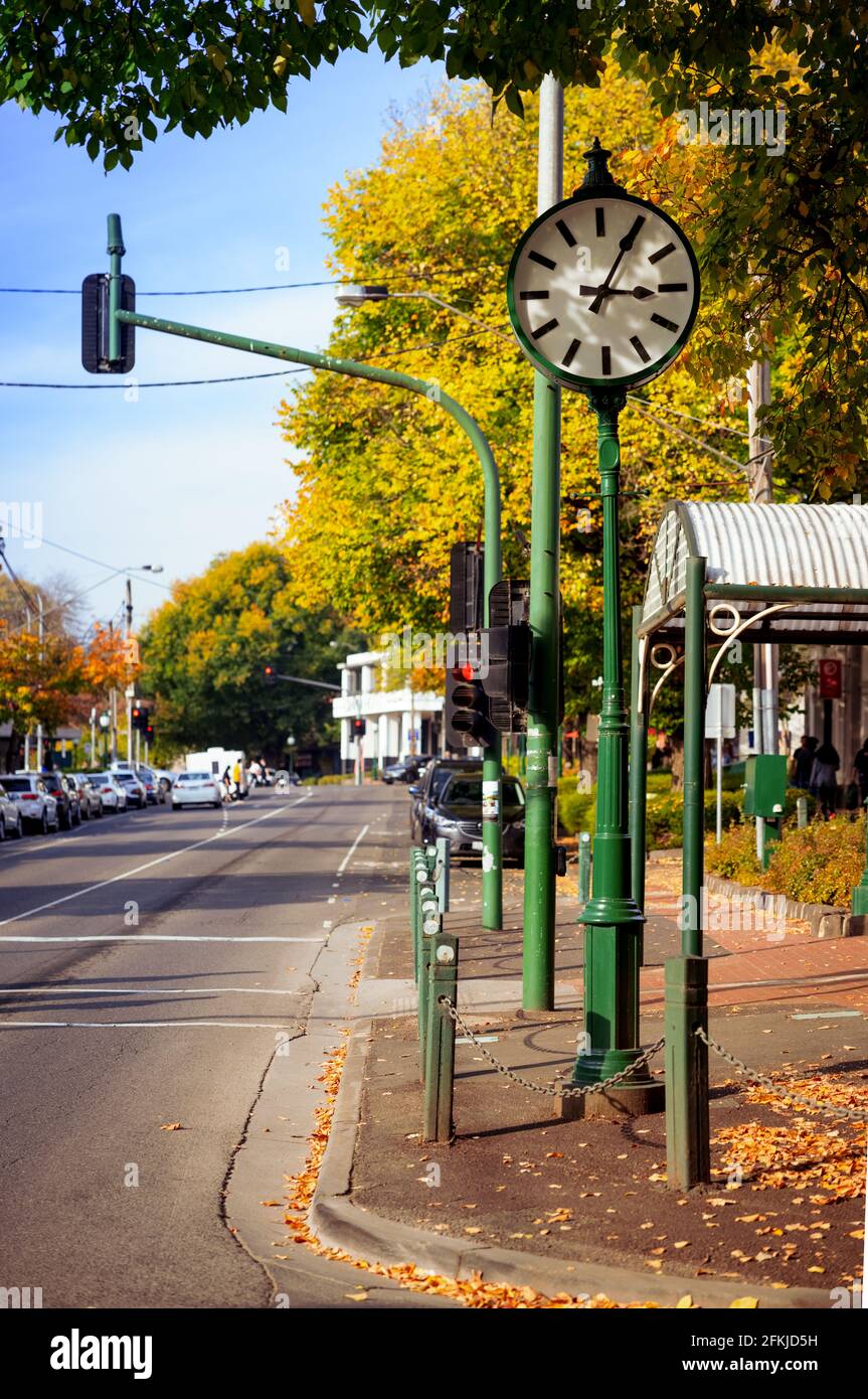 The iconic Healsville clock on main street Stock Photo - Alamy