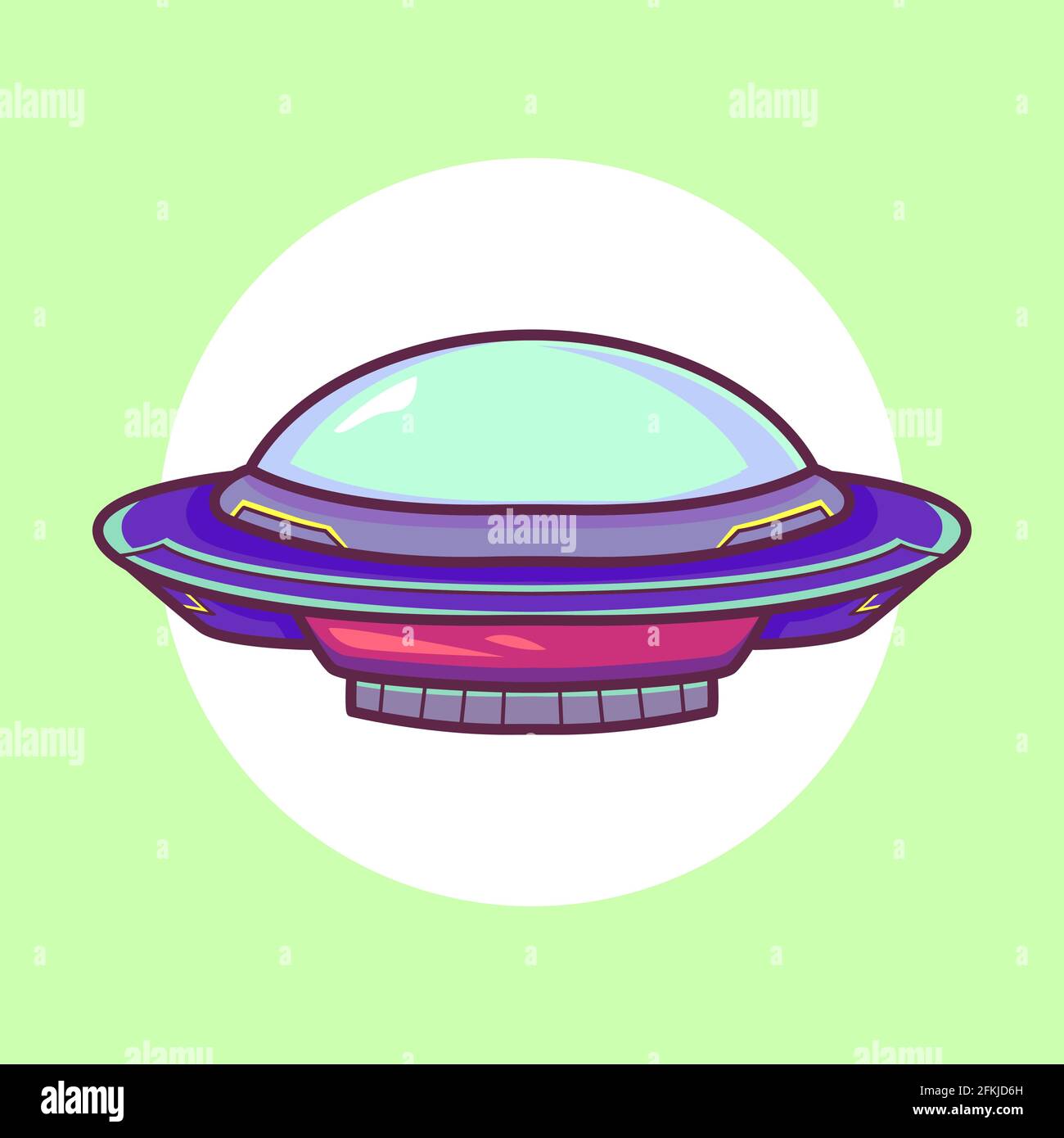 UFO Vector Cartoon Illustration Stock Vector Image & Art - Alamy