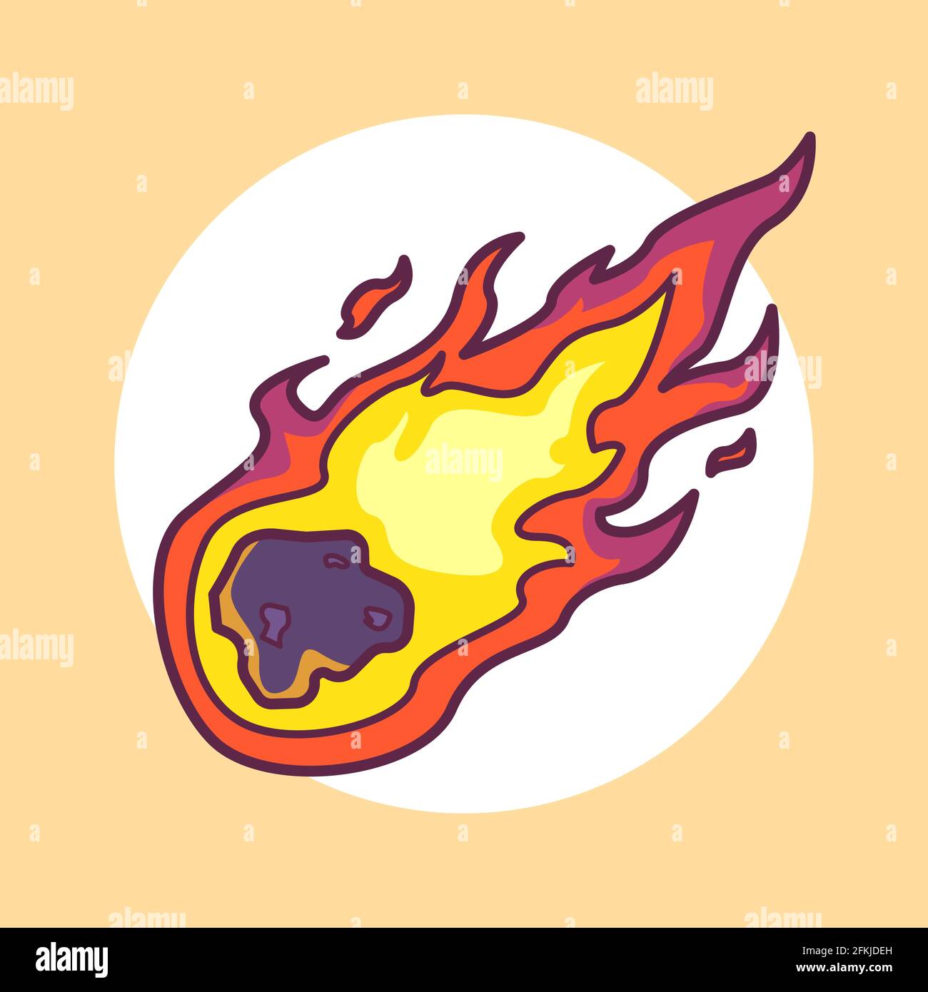meteor cartoon illustration. Premium vector isolated Stock Vector Image ...