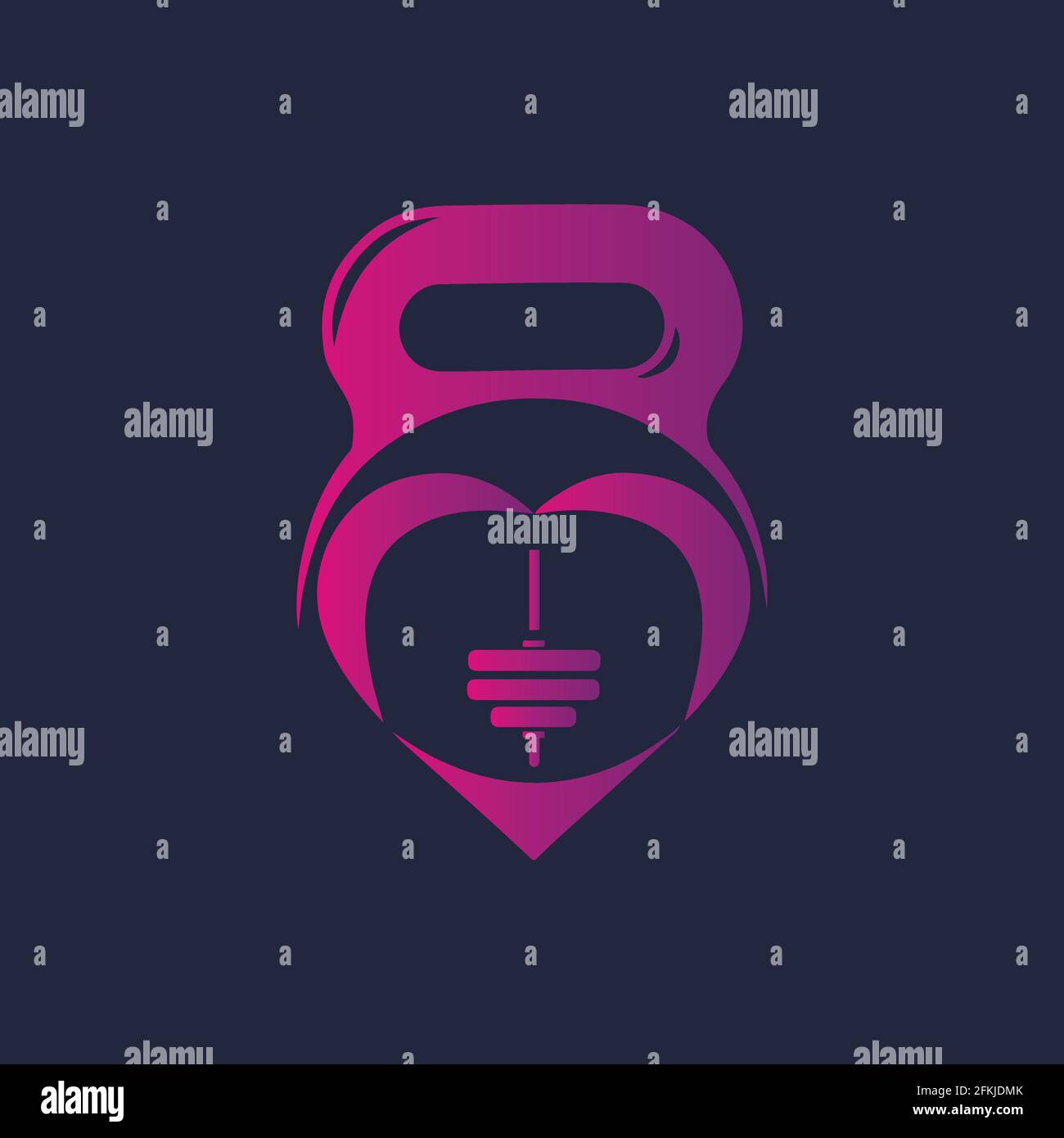 Helping people with fitness dumbbell icon logo design Stock Vector ...