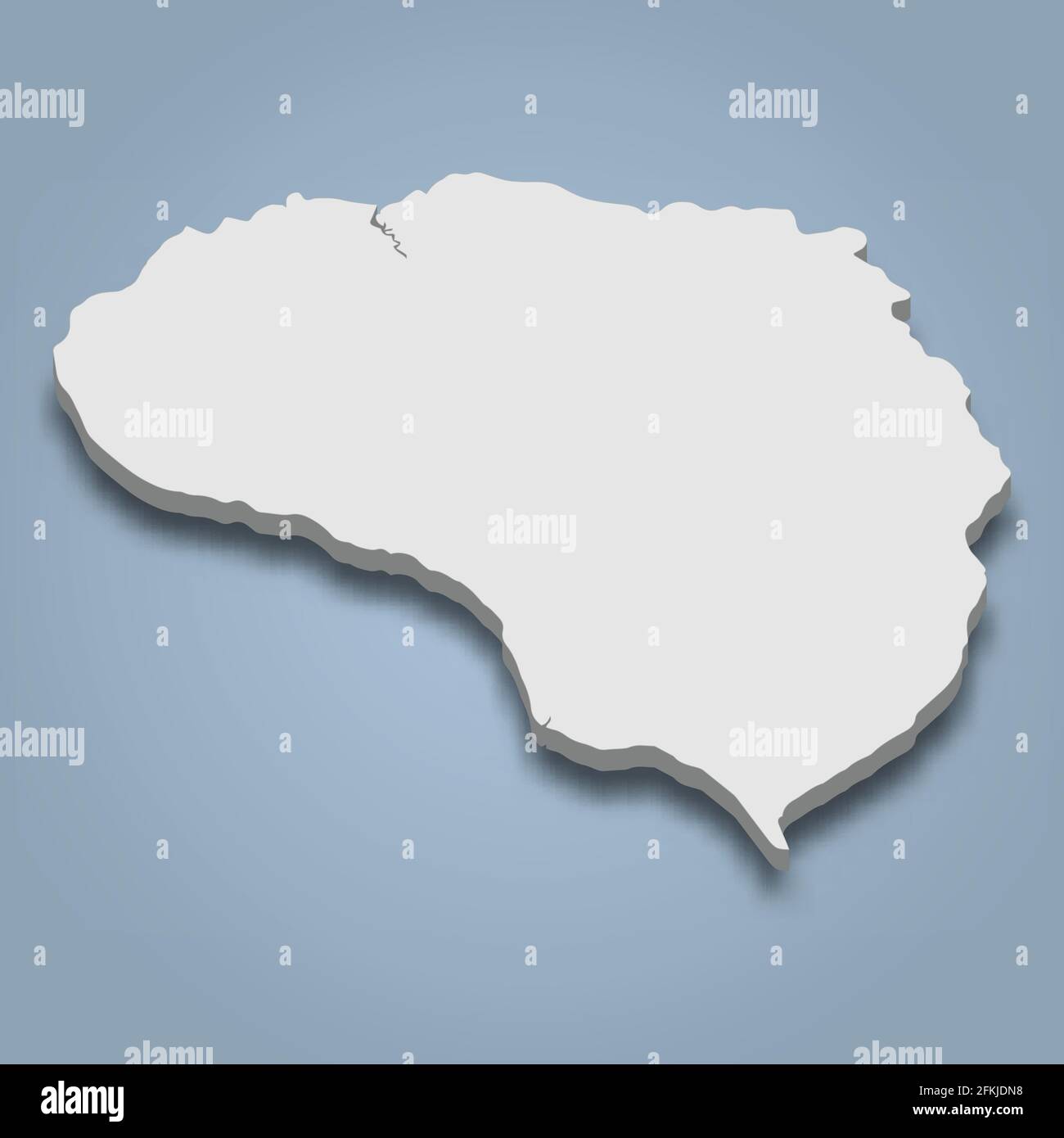 3d isometric map of Sibuyan is an island in Philippines, isolated ...