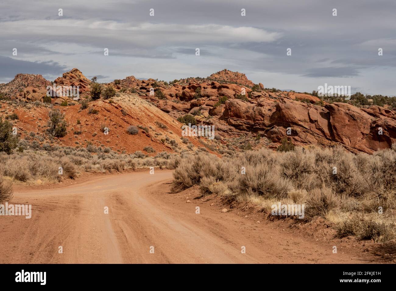 Dirt Road Intersection Through The Southern Utah Country Side on the ...