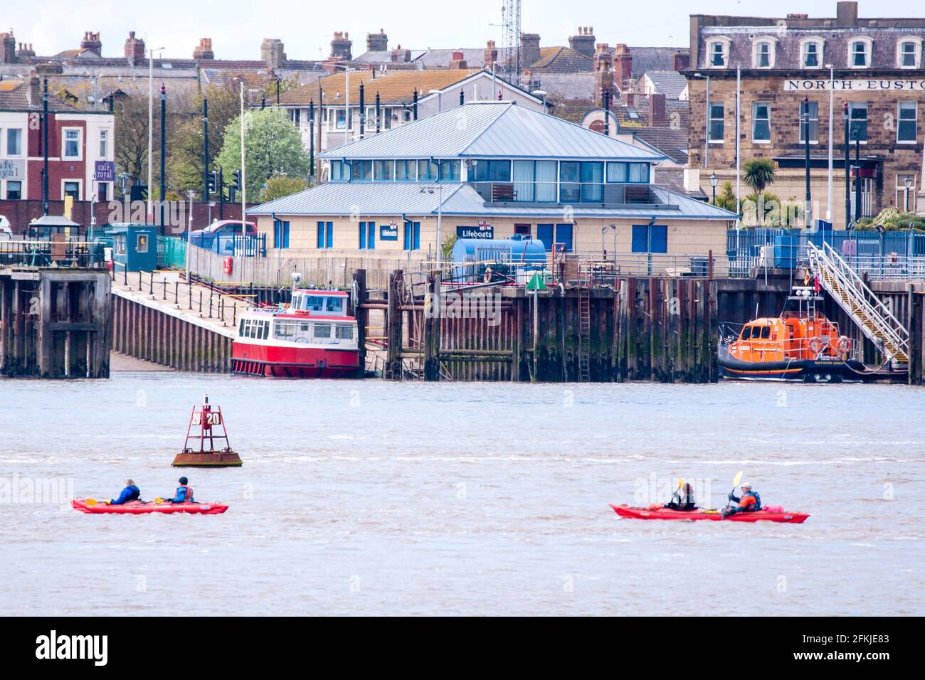 Lifeboat Station and Ferry Terminal, Fleetwood, Lancashire. The Ferry ...