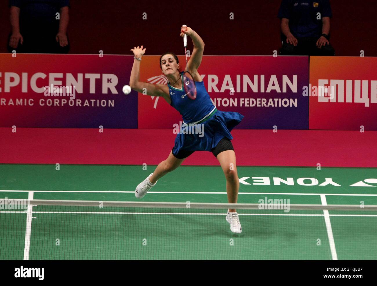 Non Exclusive: KYIV, UKRAINE - MAY 2, 2021 - Carolina Marin of Spain is ...